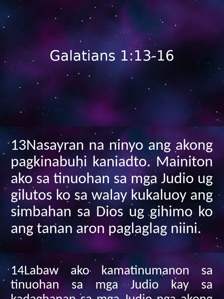 Galatians 1v13 16 | PDF
