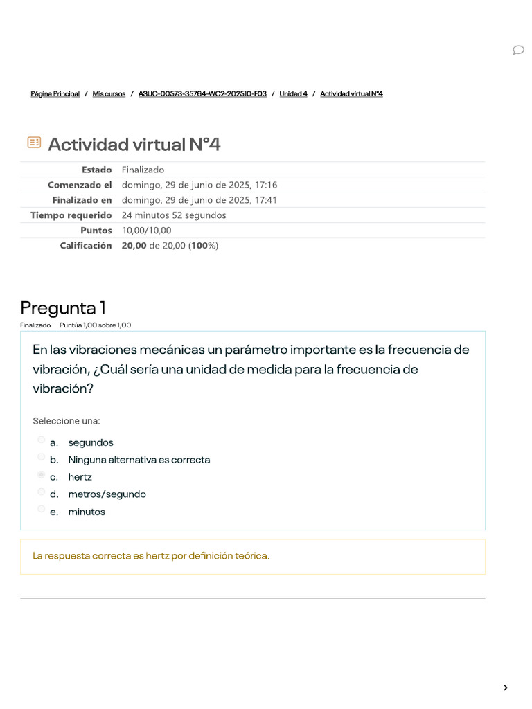 Actividad Virtual N 4 Dinamica | PDF