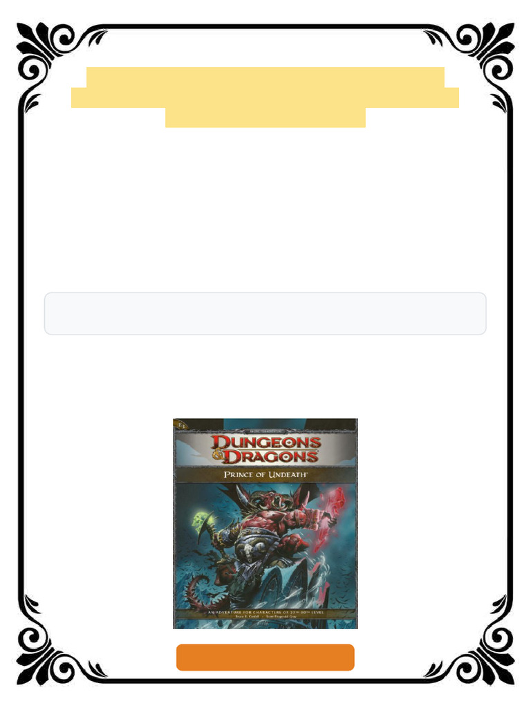 Prince of Undeath Dungeons Dragons Wizards Of The Coast Team ebook newly revised 2025 | PDF ...