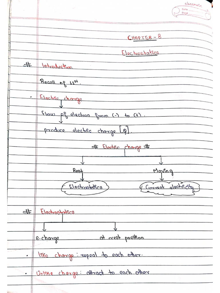 Electrostatic Notes | PDF