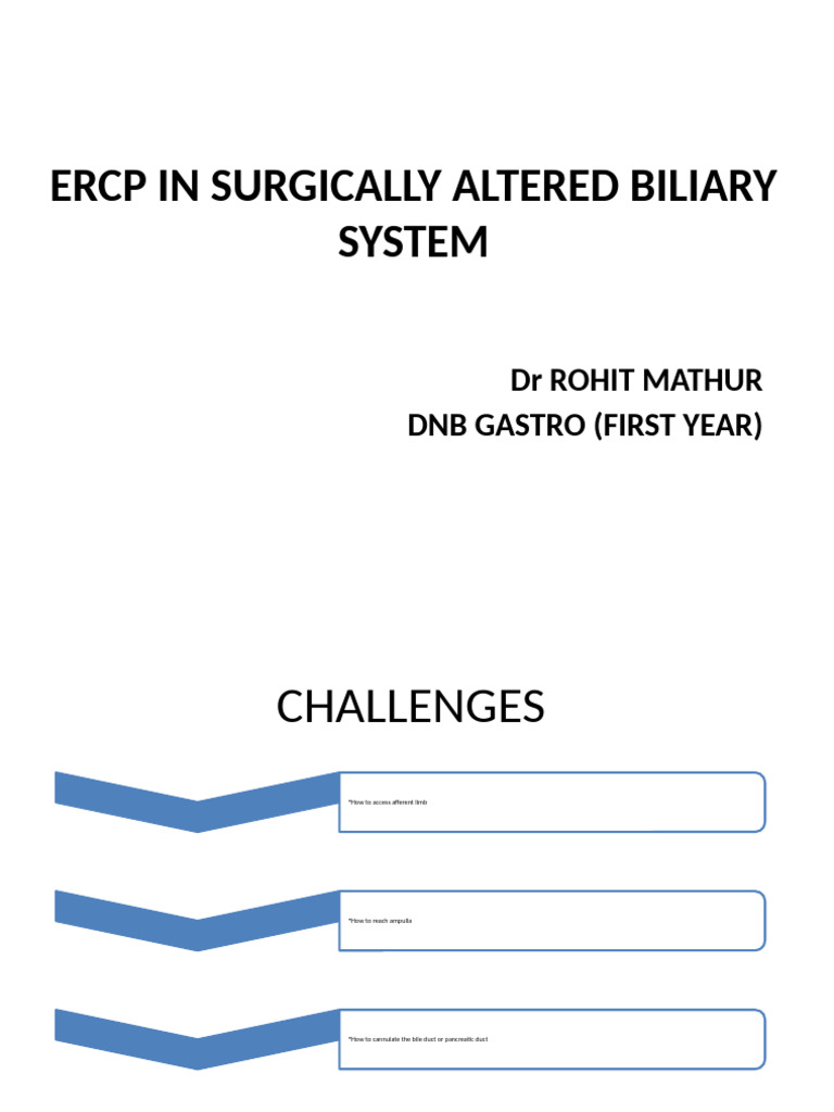 Ercp in Surgically Altered Biliary System New | PDF | Stent | Bariatric ...