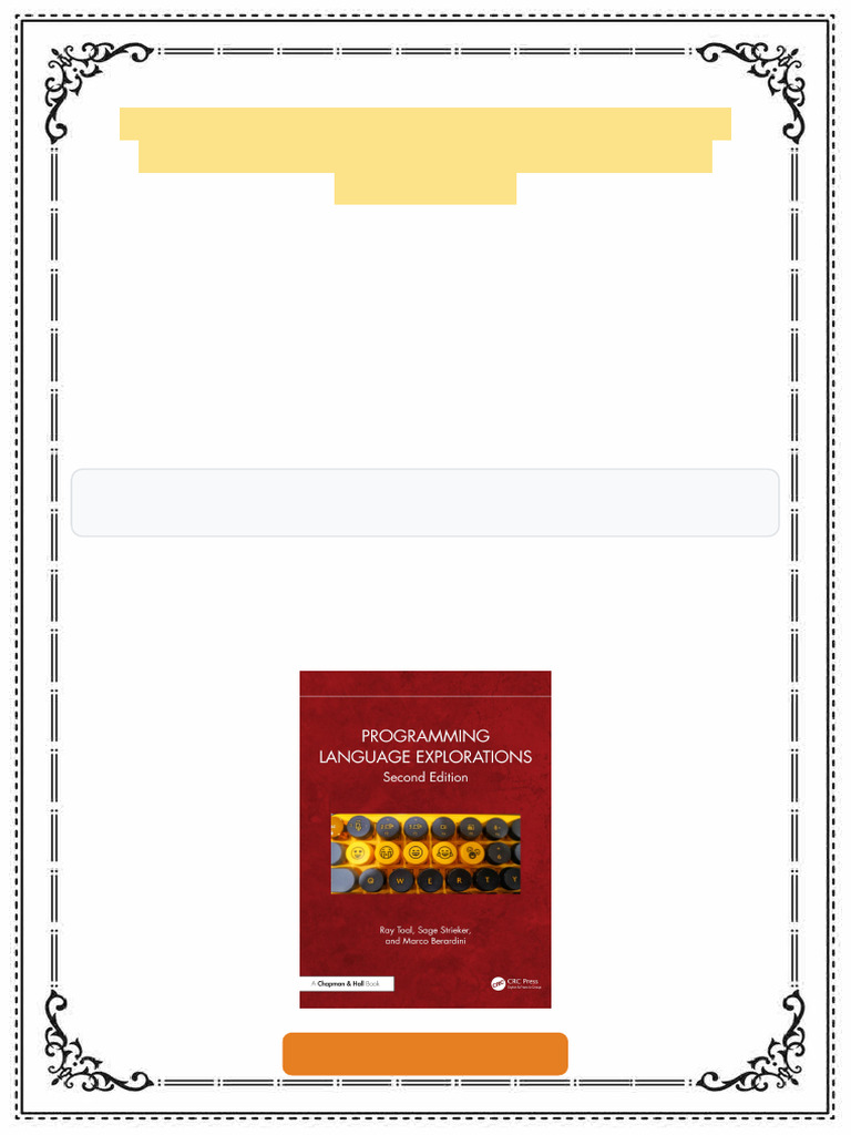 Programming Language Explorations 2nd Edition Ray Toal full ebook ...