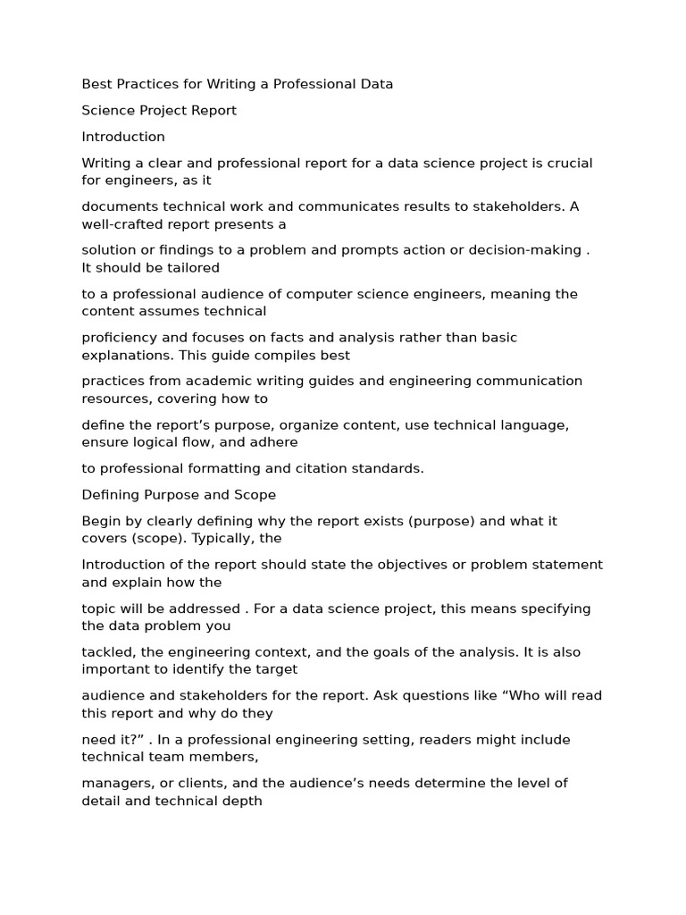 Data Science Project Report | PDF | Abstract (Summary) | Data