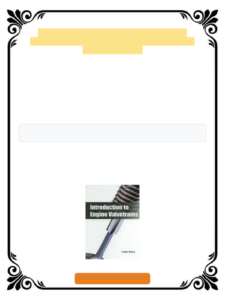 Introduction to Engine Valvetrains 1st Edition Yushu Wang ebook ...