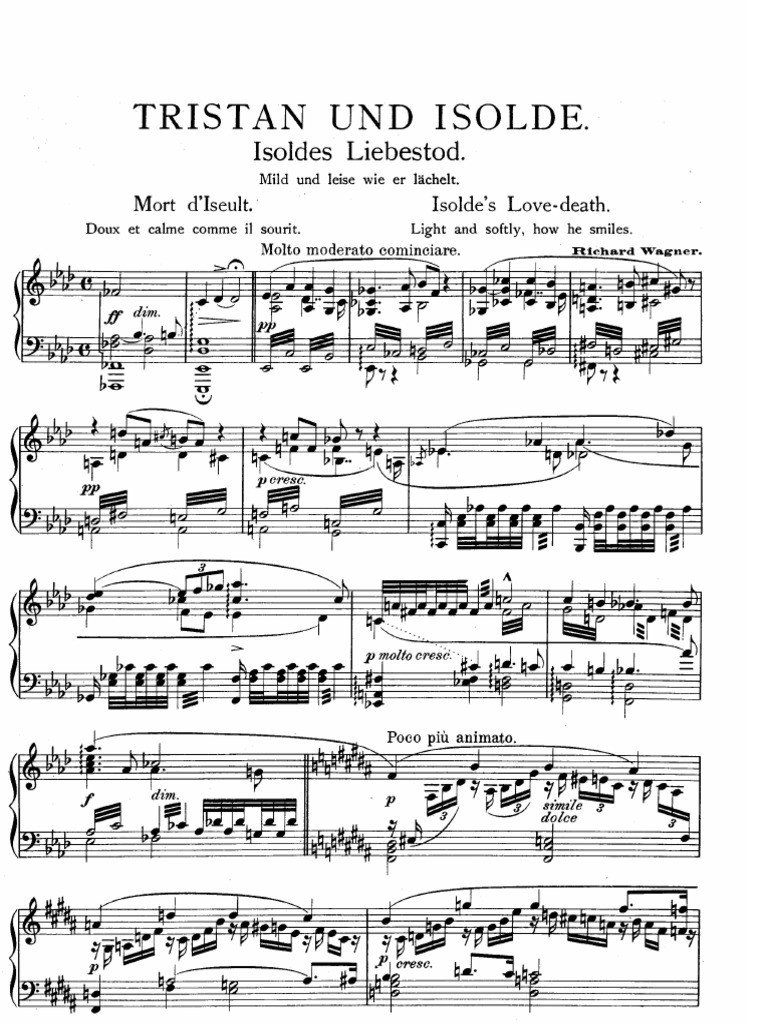 Tristan Und Isolde - Isoldes Liebestod Piano Reduction | PDF