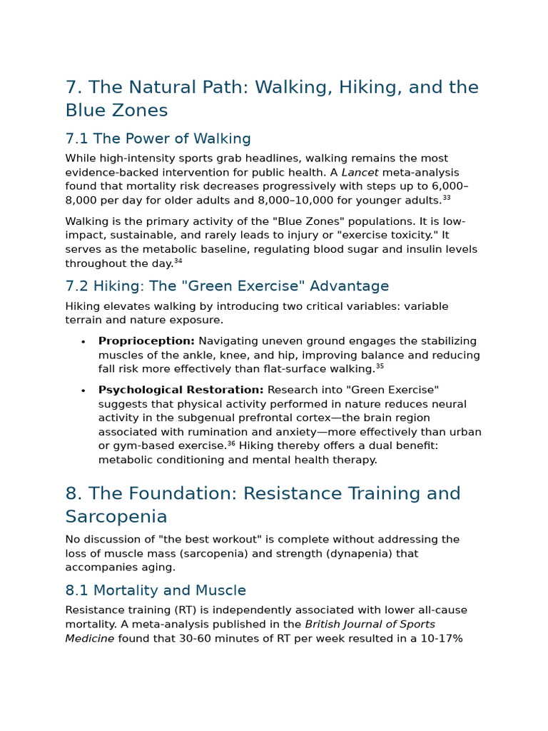 The Natural Path Walking, Hiking, and The Blue Zones | PDF | Strength ...