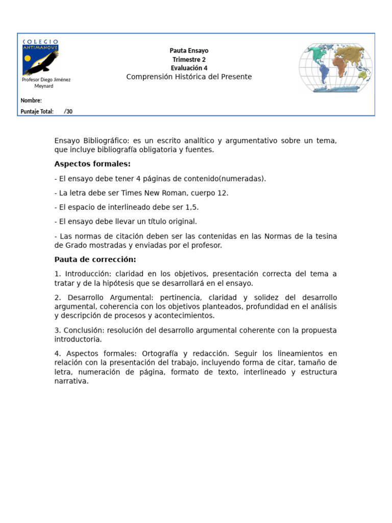 Pauta Ensayo | PDF | Ensayos | Comunicación humana