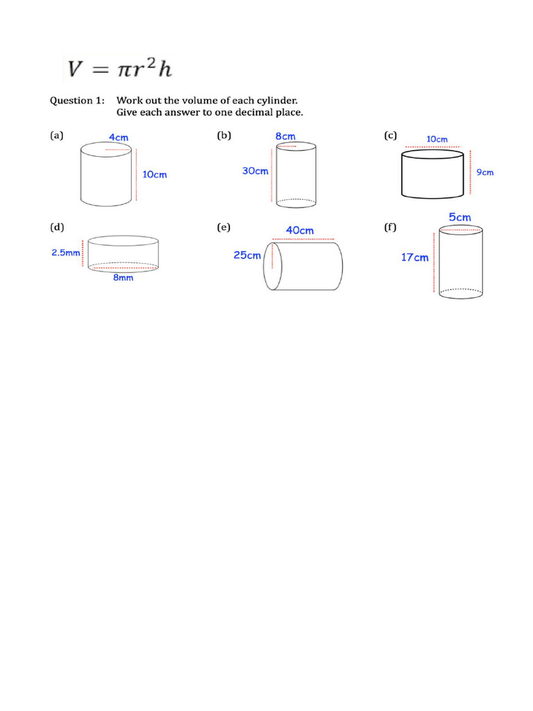 Volume Shapes Worksheet | PDF