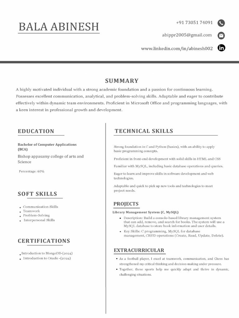 Abi Resume 0 PDF | PDF