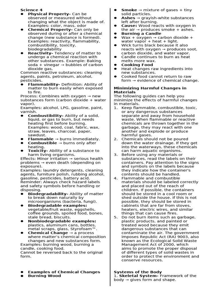 Understanding Physical and Chemical Properties | PDF | Foods | Root