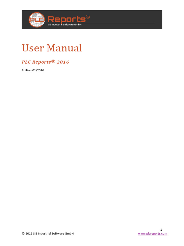 PLC Reports User Manual 2016 | PDF | Microsoft Windows | Programmable ...