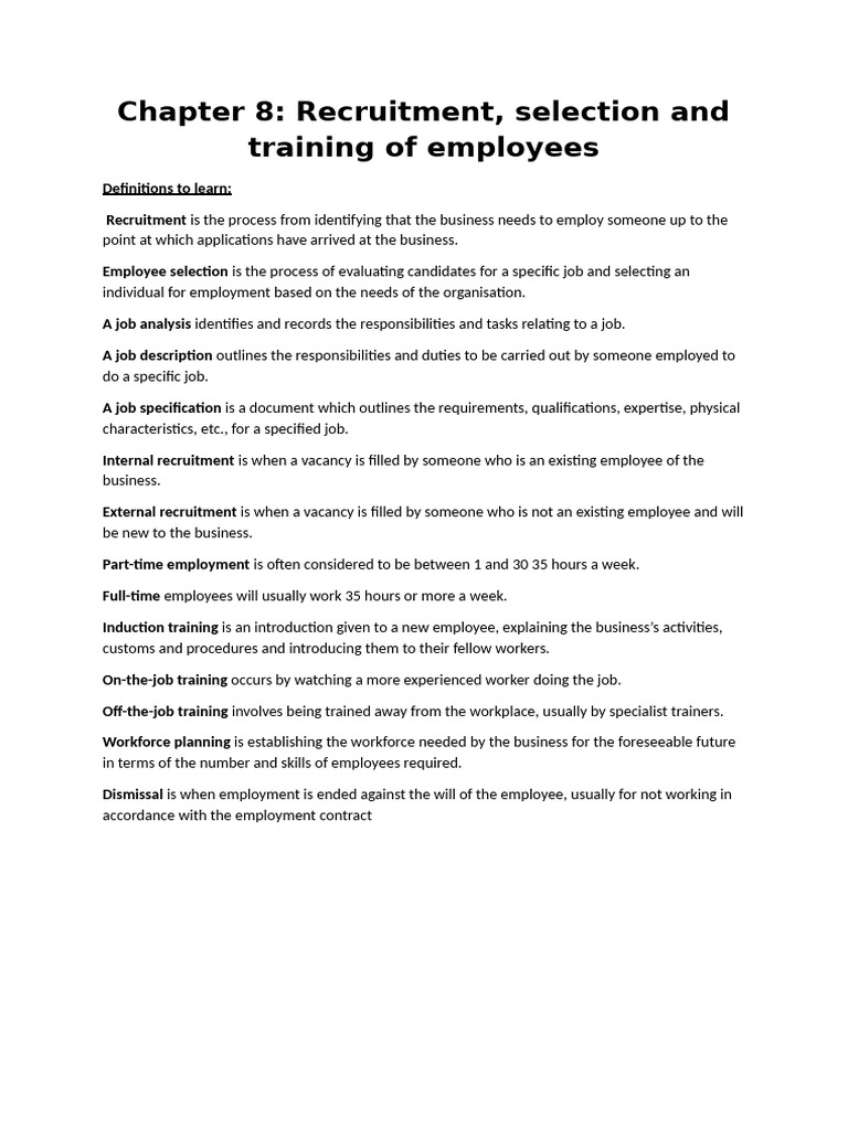 Chapter+8+Recruitment+Selection+and+Training+Employees (3) | PDF