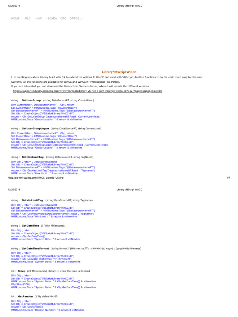 Library VBScript WinCC | PDF | Computer File Formats | Microsoft Windows