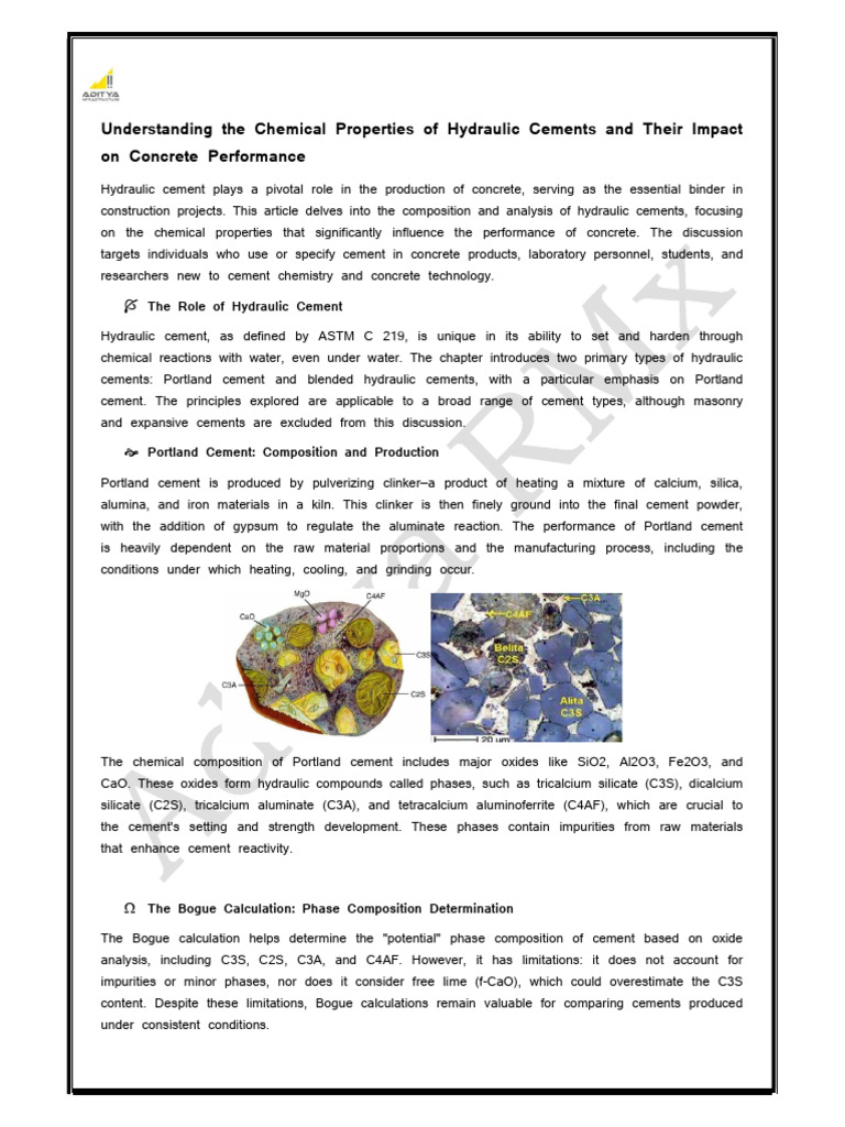 Chemistry Behind The Concrete 1761137610 | PDF | Cement | Concrete