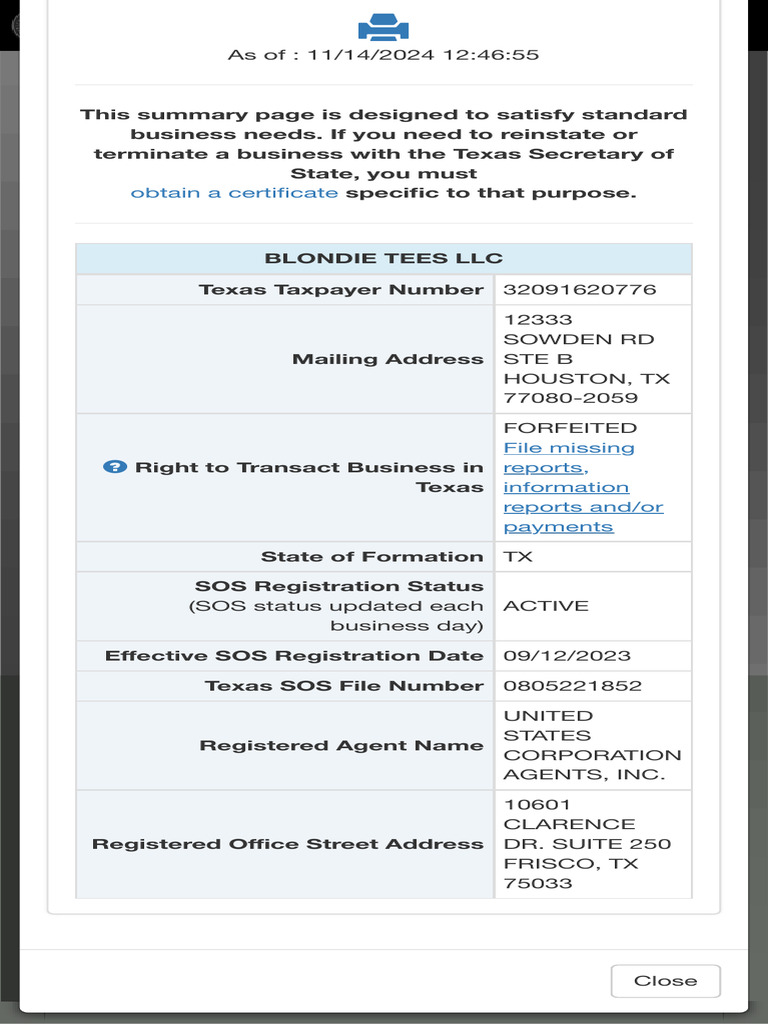Taxable Entity Search Results | PDF