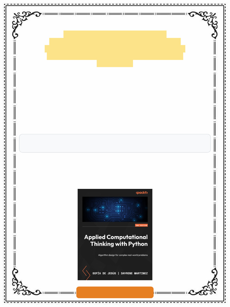 Applied Computational Thinking with Python Algorithm design for complex ...