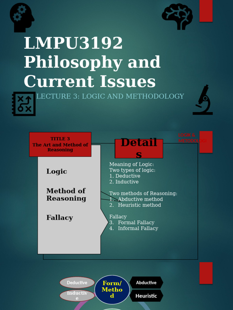 Note 3. Logic and Methodology | PDF | Logic | Fallacy