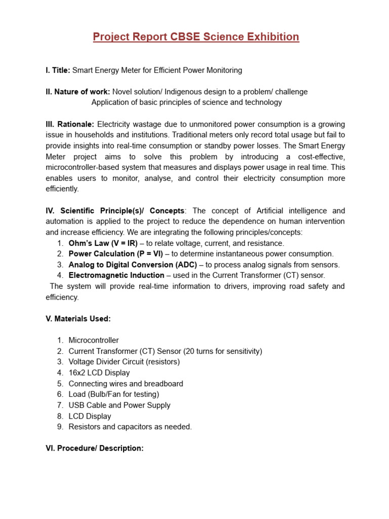 Project Report CBSE Science Exhibition | PDF | Manufactured Goods ...