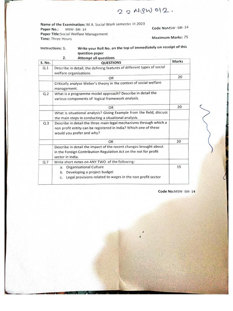 PYQ 3rd Sem 2023 | PDF