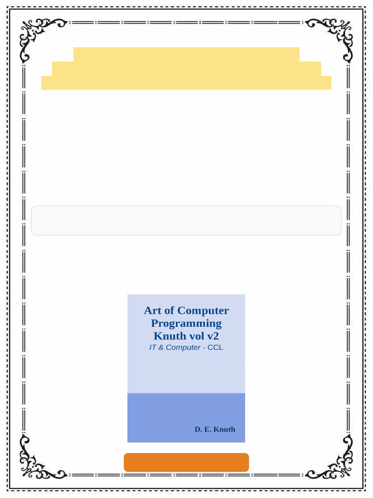 Art of Computer Programming Knuth Vol v2 3rd Edition by Knuth 9780321635761 0321635760 Ebook ...