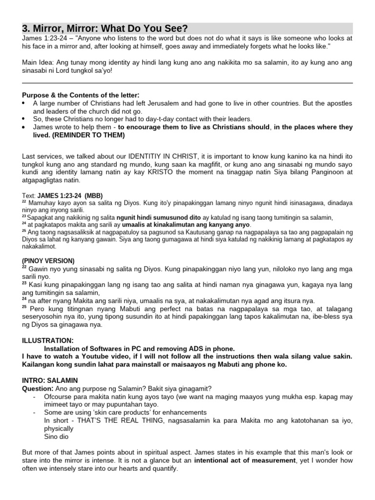 Mirror, Mirror- What Do You See | PDF