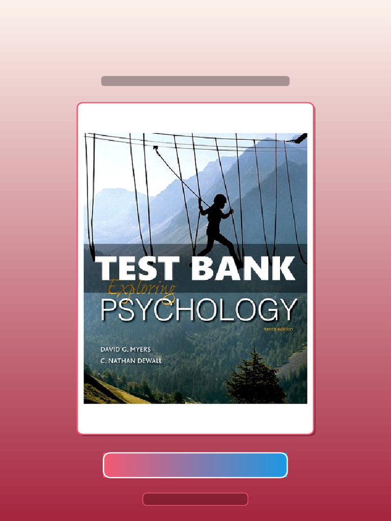Test Bank of Exploring Psychology 10th Edition Myers Ebook and TestBank ...