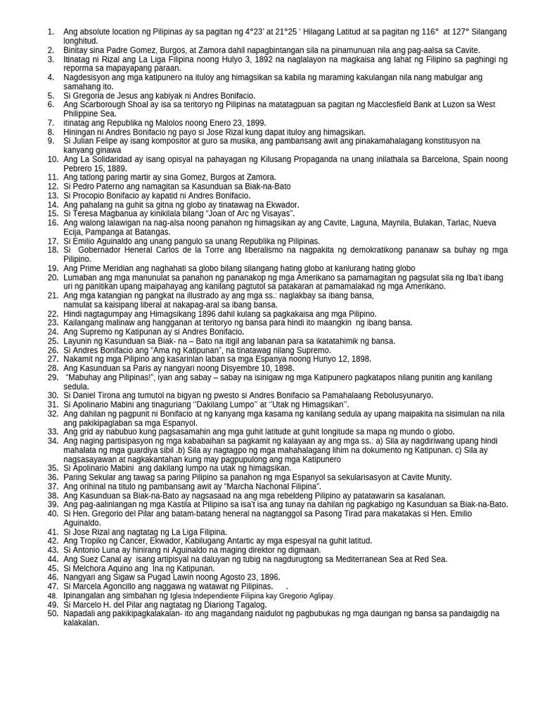 REVIEWER IN AP-1ST QUARTER EXAM | PDF