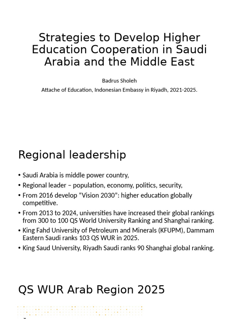 Higher Education Cooperation in Saudi Arabia | PDF | Saudi Arabia | Riyadh