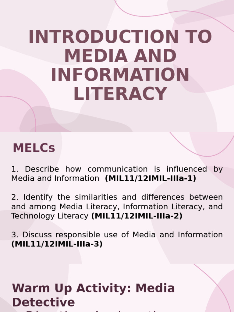 Introduction To Media and Information Literacy | PDF | Information ...