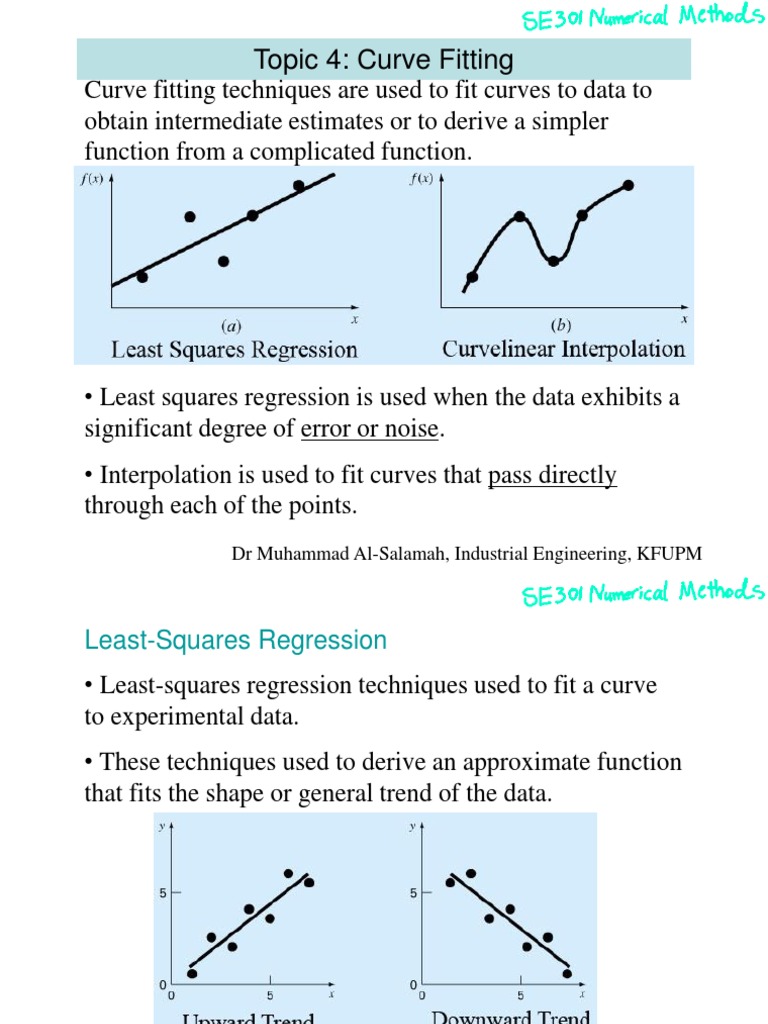 Curve Fitting and Regression Techniques | PDF | Errors And Residuals | Least Squares