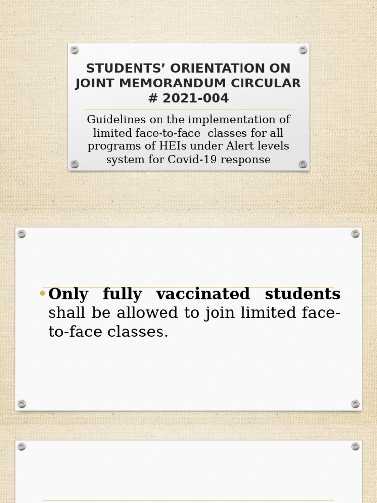 Guidelines for Limited Face-to-Face Classes | PDF | Libraries | Wash