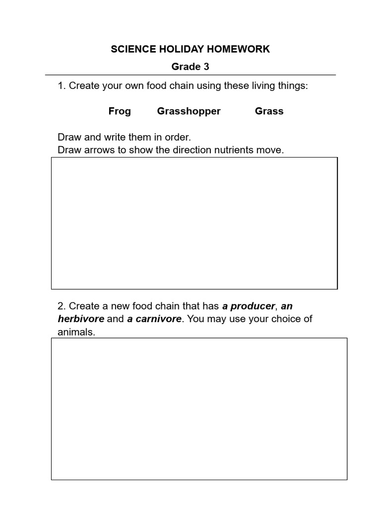 Science 3 Holiday Homework | PDF | Tooth | Predation