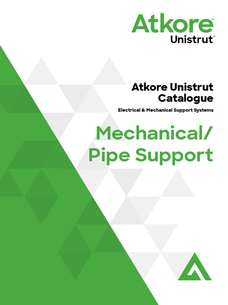 Unistrut Pipe Supports | PDF | Pipe (Fluid Conveyance) | Mechanical Engineering