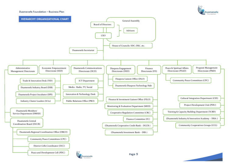 Duamenefa Foundation Org Chart Overview | PDF | Leadership | Business ...