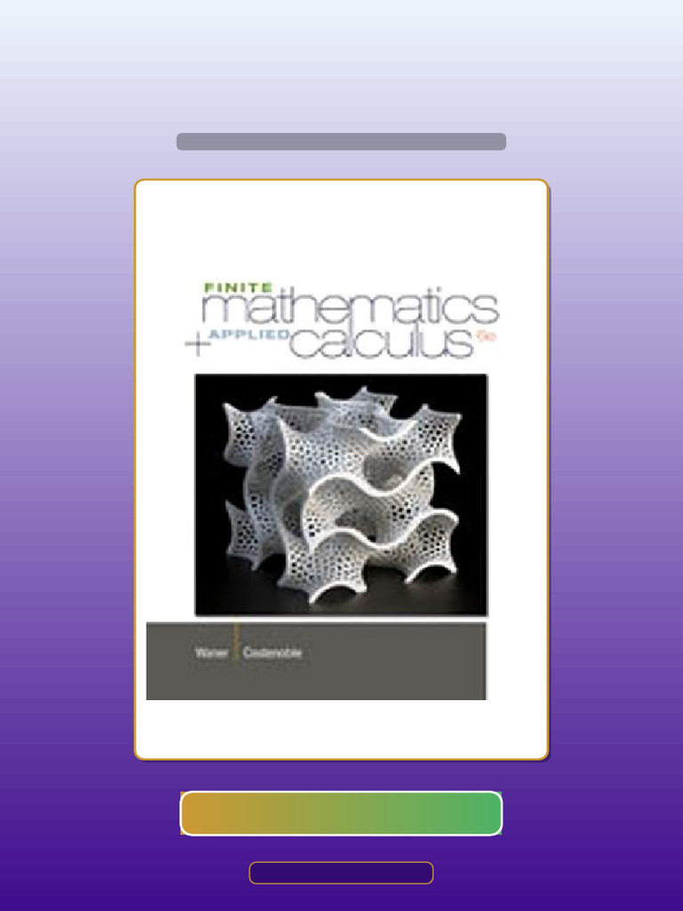 Finite Math and Applied Calculus 6E Waner Ebook and TestBank Bundle ...
