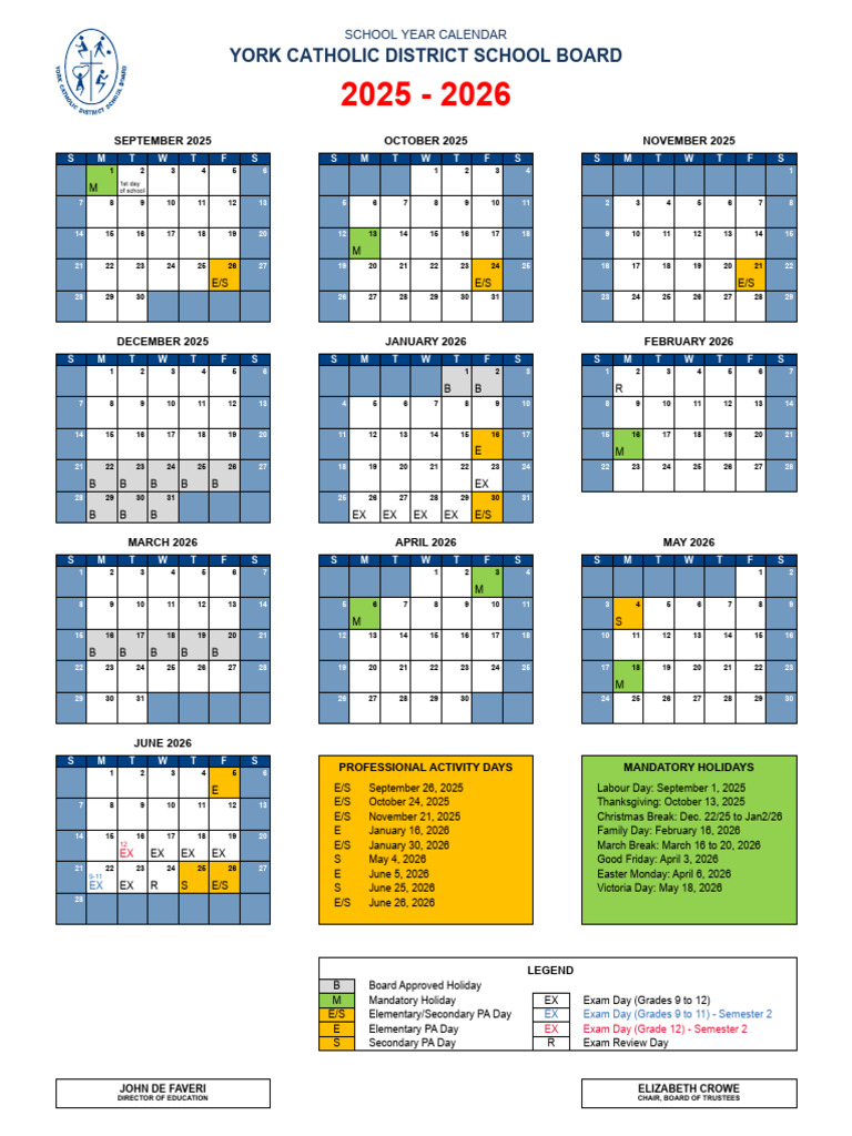 2025-2026 School Year Calendar | PDF | Public Holiday | Observances