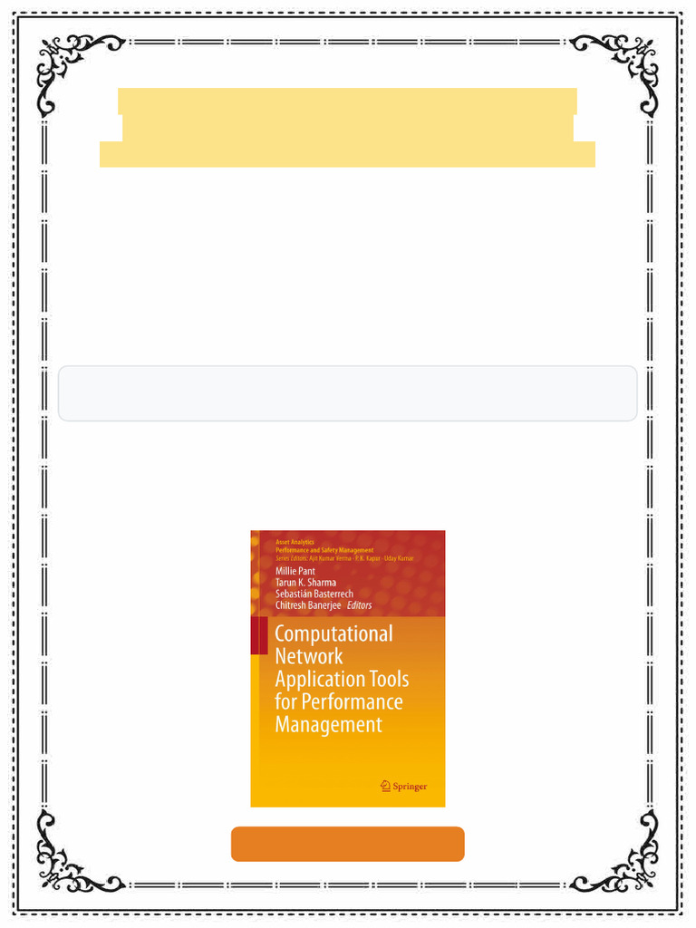 Computational Network Application Tools for Performance Management ...