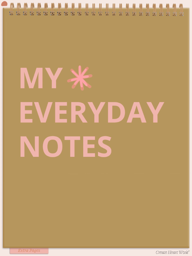 Everyday Notes Freebie | PDF