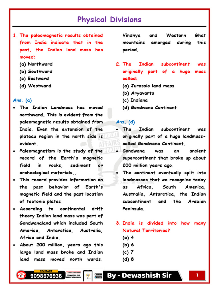 Physical Divisions | PDF | Continent | Himalayas