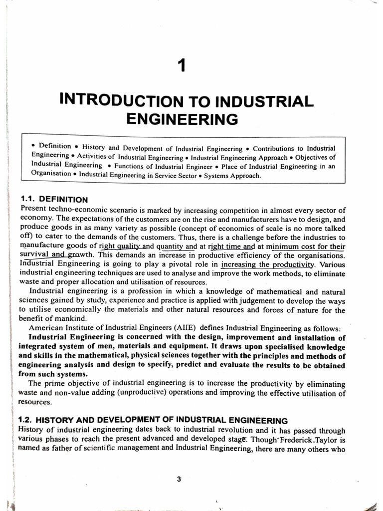 Notes_ Introduction to IE - Copy | PDF