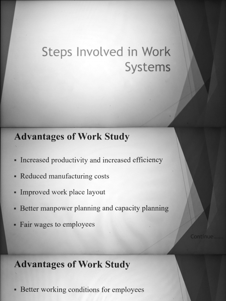 Steps Involved in Work Study | PDF | Experiment | Occupational Safety ...