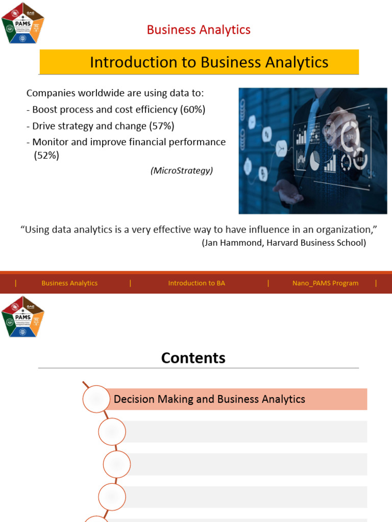 Introduction to Business Analytics Guide | PDF | Analytics | Predictive ...