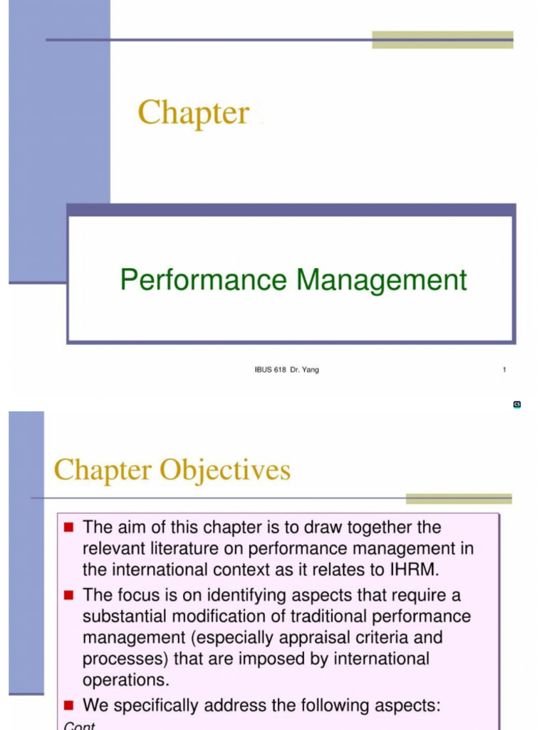 International Performance Management | PDF
