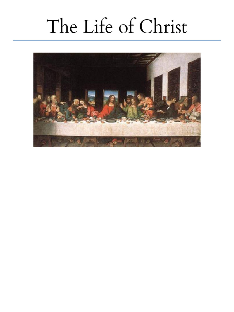 The Life of Christ | PDF | Ministry Of Jesus | Jesus