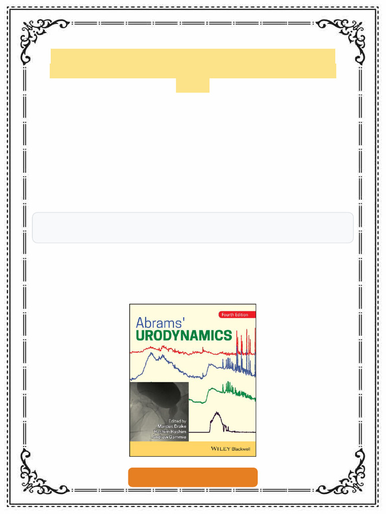 Abrams' Urodynamics 4th Edition Marcus Drake Ebook Portable Version ...
