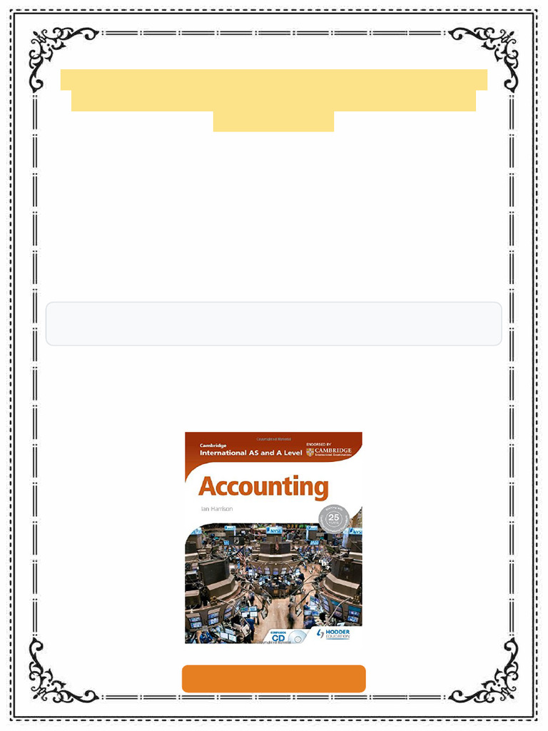 Cambridge International AS and A Level Accounting Ian Harrison ebook ...