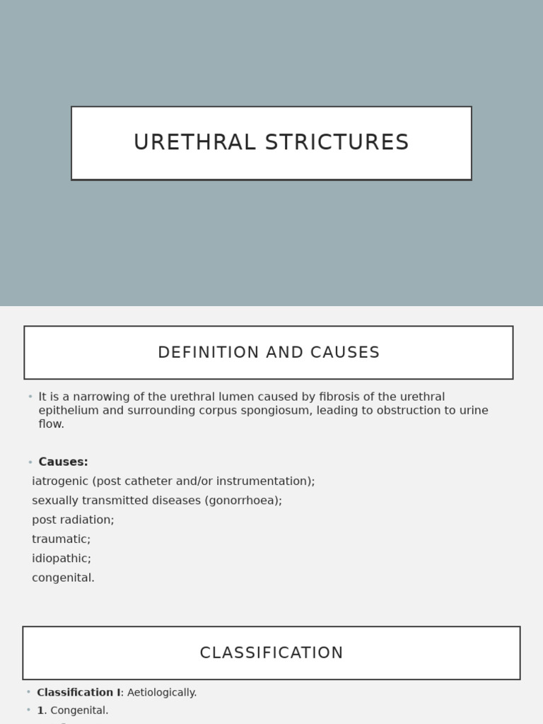 Urethral Strictures | PDF | Urology | Genitourinary System