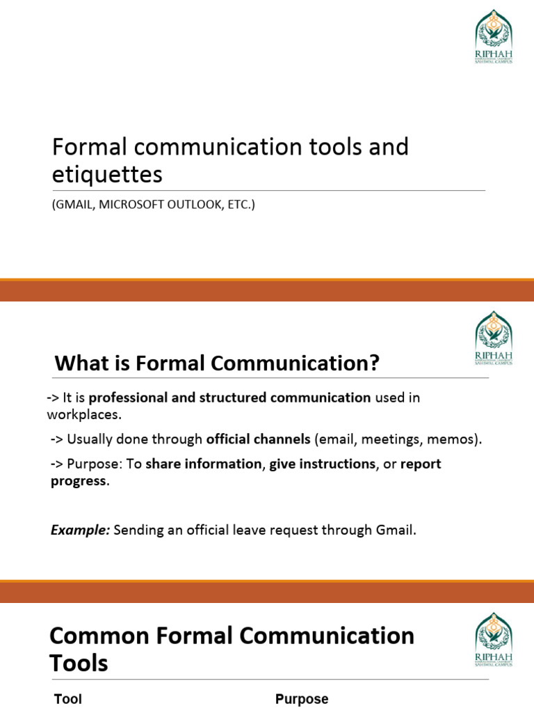 Formal Communication Tools and Etiquettes | PDF