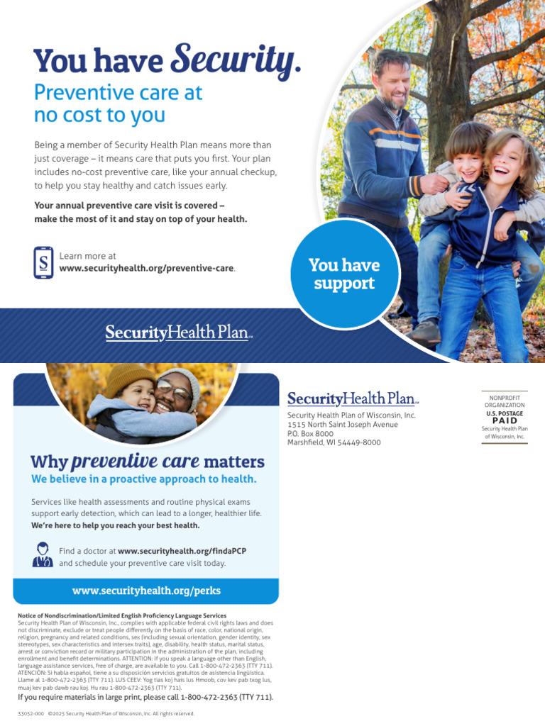 Preventive Care Benefits with Security Health | PDF | Human Rights ...