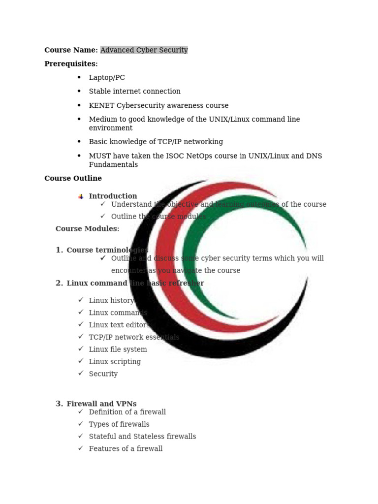 Advanced Cyber Security Course Overview | PDF | Security | Computer ...